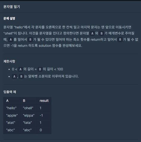 [프로그래머스] 문자열 밀기 python