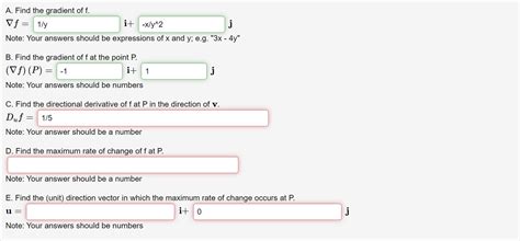 Solved Suppose F X Y Yx P −1 −1 And V −4i 2ja Find The
