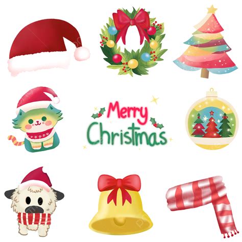 Christmas Sticker Set Christmas Sticker Merrychristmas Text Png