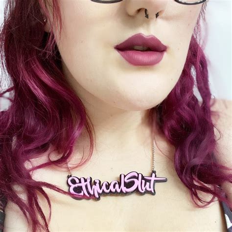 Ethical Slut Necklace Necklace Bdsm Enamel Pins For Kinky Geeks Gandk