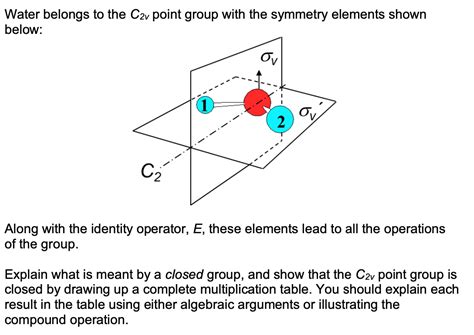 Answered Water Belongs To The C2v Point Group… Bartleby