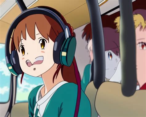 Anime Girl Render Headphones