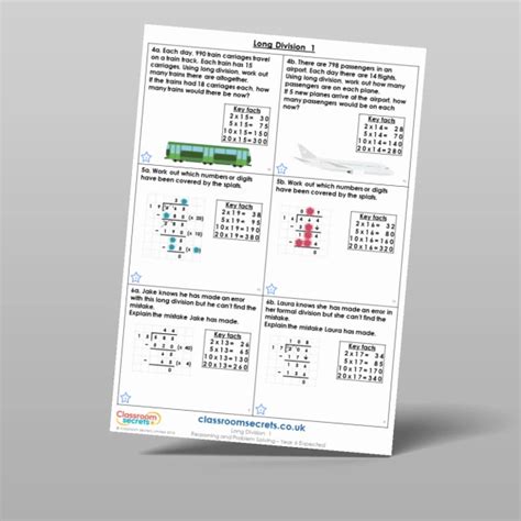 Long Division 1 Reasoning And Problem Solving Resource Classroom Secrets