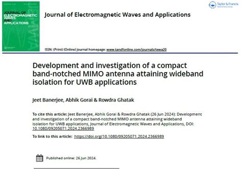 Jeet Banerjee On Linkedin Research Antenna Review Publications