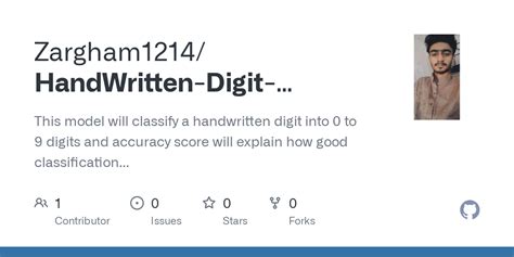 Github Zargham1214 Handwritten Digit Classification This Model Will Classify A Handwritten