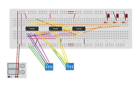 Circuit Design 2 Bit Binary Adder Circuit Tinkercad