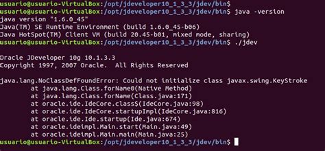 Jdeveloper 10 Could Not Initialize Class Javaxswingkeystroke Oracle Forums