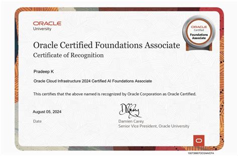 pradeep k on linkedin oraclecertified cloudinfrastructure ai