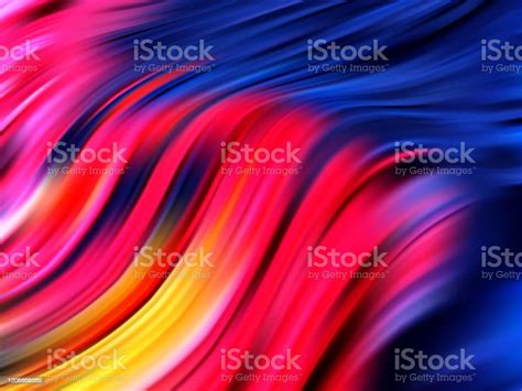 파란색 배경에 추상 파선 유체 무지개 스타일의 색상 줄무늬 프리젠 테이션 응용 프로그램 벽지 배너 또는 포스터 벡터 예술 삽화