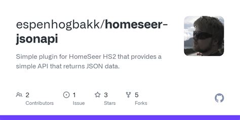 Github Espenhogbakkhomeseer Jsonapi Simple Plugin For Homeseer Hs2 That Provides A Simple