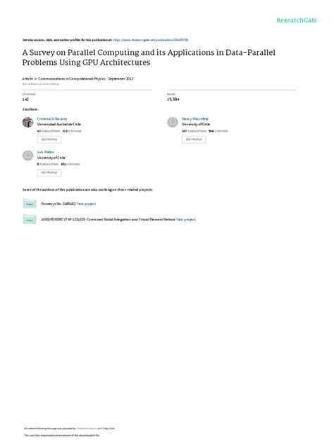 A Survey On Parallel Computing And Its Applications In Data Parallel