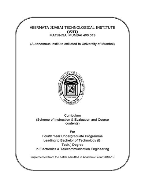 210519 R18 Final Year Extc Scheme Syllabus 11may21 Pdf Antenna Radio Optics