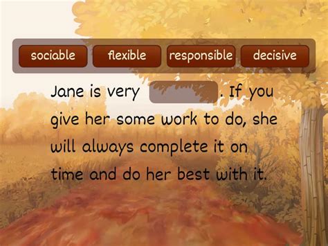 B1 B2 Adjectives Employees Characteristics Complete The Sentence