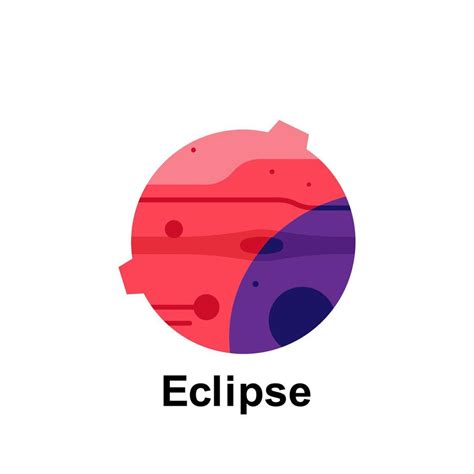 Space Eclipse Color Vector Icon Illustration 23199562 Vector Art At