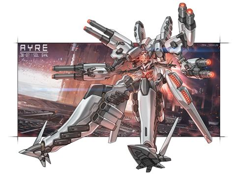 「ac6 Mech Girl Ayre The Waifu Armored」 Zen Jirakunのイラスト