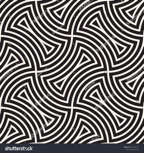 Vector Seamless Vintage Pattern Overlapping Arcs Stock Vector Royalty Free 1097401931