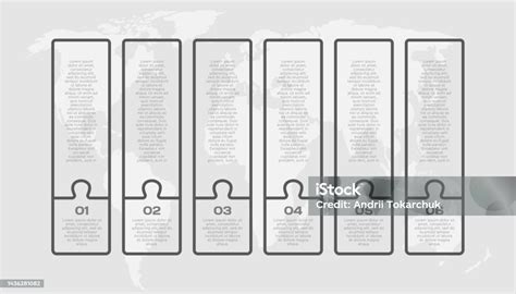 Vector Diagram Infographic Process On 6 Steps Stock Illustration