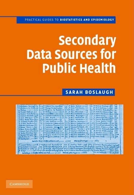 Practical Guides To Biostatistics And Ep Secondary Data Sources For Pub Hlth Paperback