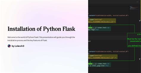 installation of python flask