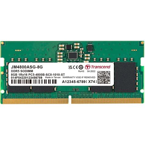 Transcend 8gb Ddr5 4800mhz So Dimm Jm4800asg 8g