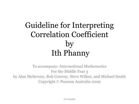 Guideline For Interpreting Correlation Coefficient Pptx