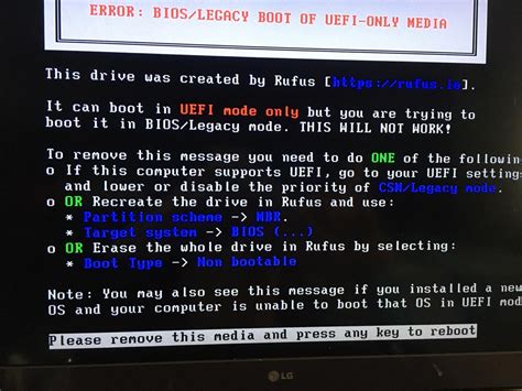 Erro Bios Legacy Boot Of Uefi Only Media Na Hora De Instalar O Windows Windows 10 Clube Do