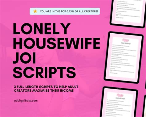 Lonely Housewife Joi Scripts Enhance Your Onlyfans Fansly Loyalfans Content Etsy