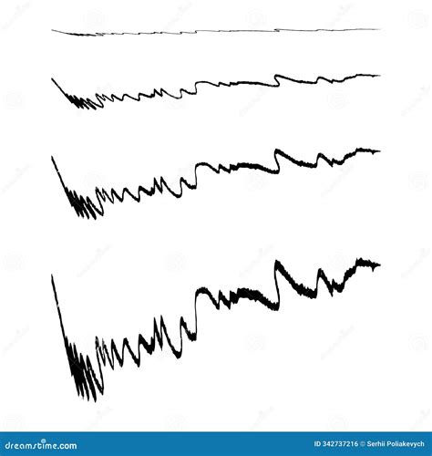 Hand Drawn Irregular Lines Abstract Wave Patterns Dynamic Sketchy Strokes Vector Illustration