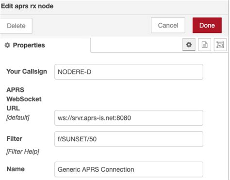 Examples Node Red Aprs Nodes
