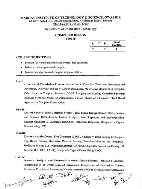 It Vi Sem Syllabus 2021 22 Admitted Pdf