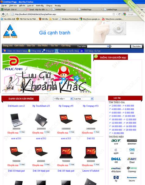 Code website bán máy tính full code Asp Net Báo cáo