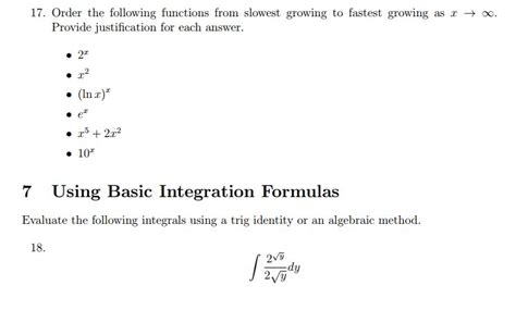 Solved Order The Following Functions From Slowest Chegg