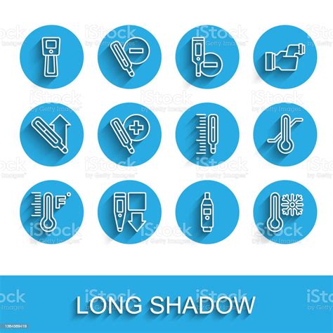 세트 라인 기상 온도계 디지털 눈송이 의료 및 아이콘과 온도계 벡터 0명에 대한 스톡 벡터 아트 및 기타 이미지 0명 건강 진단 건강관리와 의술 Istock