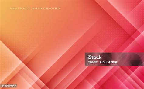 추상 빨간색 주황색 부드러운 대각선 모양 빛과 그림자와 하프톤 도트 배경 Eps10 벡터 3차원 형태에 대한 스톡 벡터 아트 및 기타 이미지 3차원 형태 개념 공란