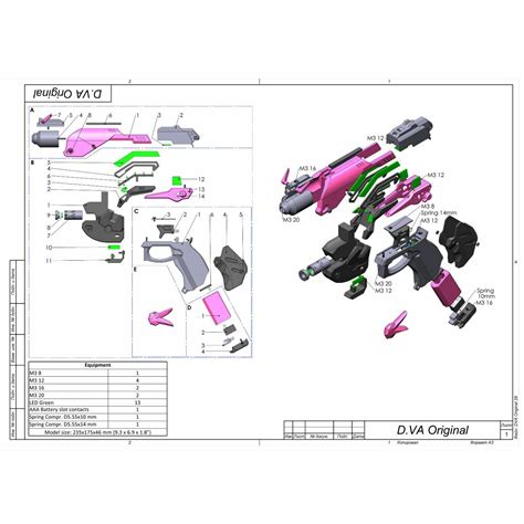 Archivo 3d Dva Gun Overwatch Modelo 3d Imprimible Stl Cad