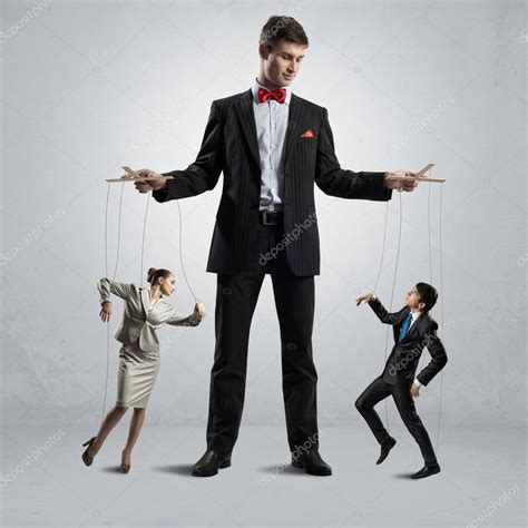 Puppeteer And Puppet Business Stock Photo Khakimullin