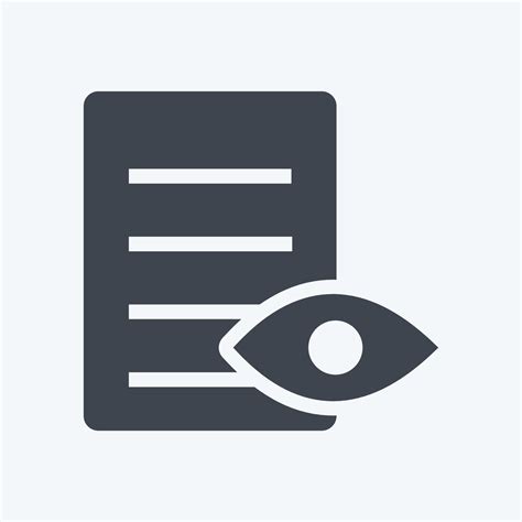Icon View Document Suitable For User Interface Symbol Glyph Style Simple Design Editable