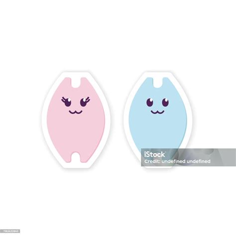 가와이이 고양이 스티커 서 귀여운 미소 키티 소녀와 소년 간단한 종이 컷 플랫 스타일 아이 카드 방 벽지 웹 파스텔 컬러 문자는 흰색에 격리 인쇄용 0명에 대한 스톡 벡터