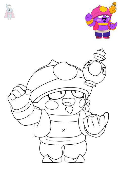 Brawl Stars Free Coloring Pages Gene