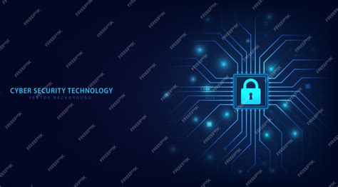 Premium Vector Cyber Security Technology On Circuit Board Abstract Background Futuristic Data
