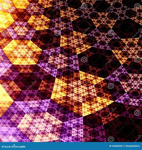 Digital Abstract Fractal Hexagons 3d Plane Stock Illustration Illustration Of Creativity Nice