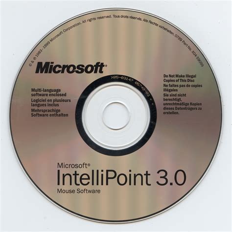 Microsoft Intellipoint 3 0 Mouse Software Microsoft Corporation 1999 X04 59099 Free