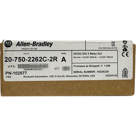 1pc Newest Ab 20 750 2262c 2r 207502262c2r Powerflex 750 24v Dc Io