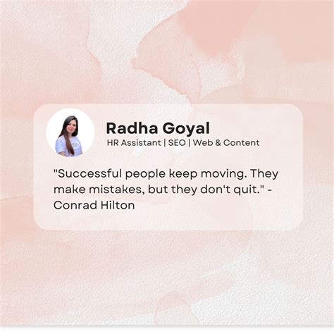 Radhika Goyal On Linkedin Successful People Keep Moving They Make