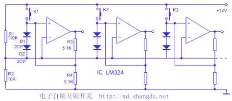The Switch Circuit Of Electric Self Lock Interlock Control Circuit Circuit Diagram SeekIC