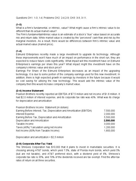 fm assignment pdf yield finance dividend