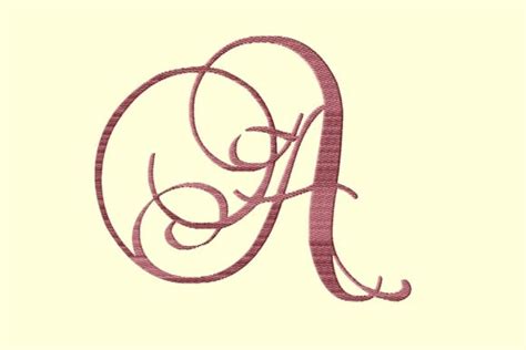 A Monogram Cursive · Creative Fabrica