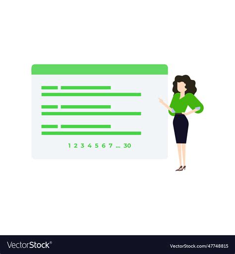 Girl Watching Software Programming Royalty Free Vector Image