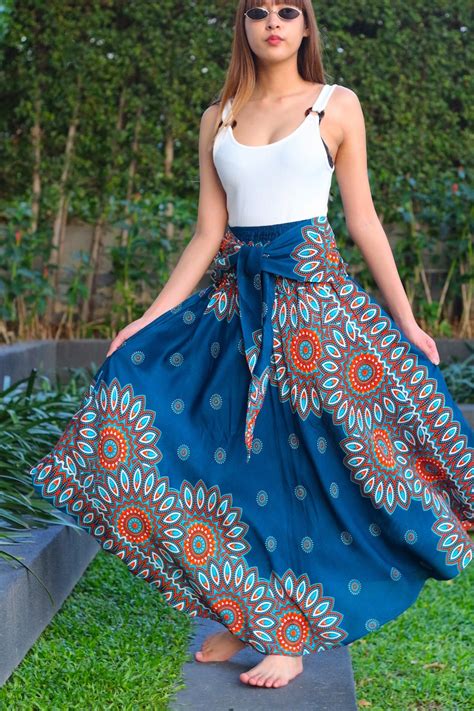 Plus Size Bohemian Skirt Gypsy Hippie Clothing Maxi Skirts Etsy