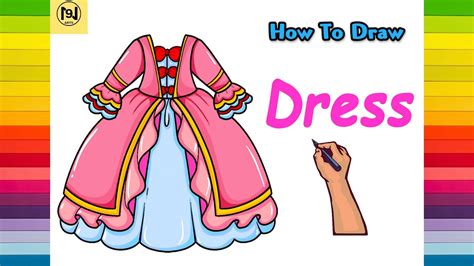 How To Draw A Cute Dress Easy Step By Step No9 Arts Youtube